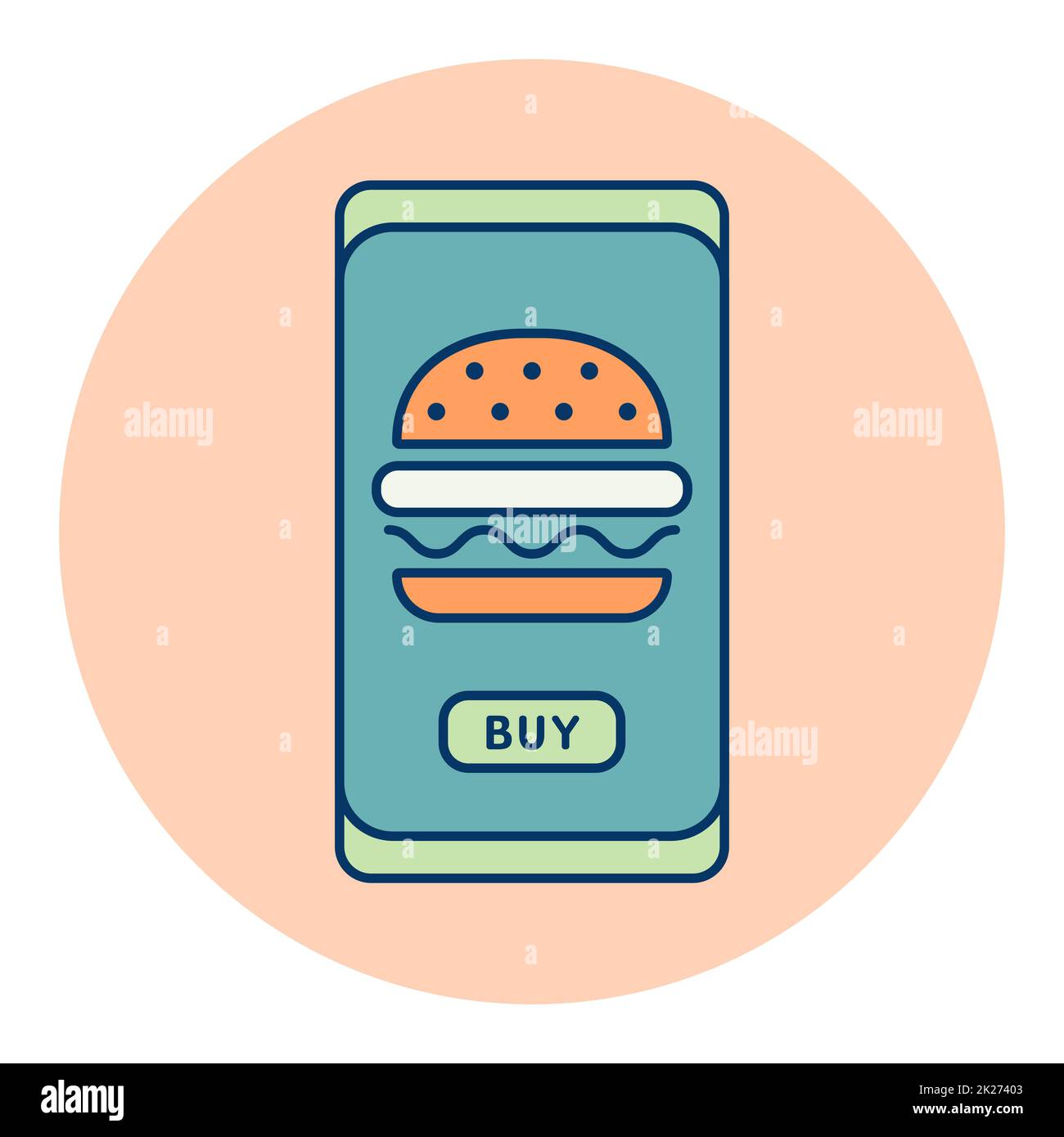 Food app vector hi-res stock photography and images - Alamy