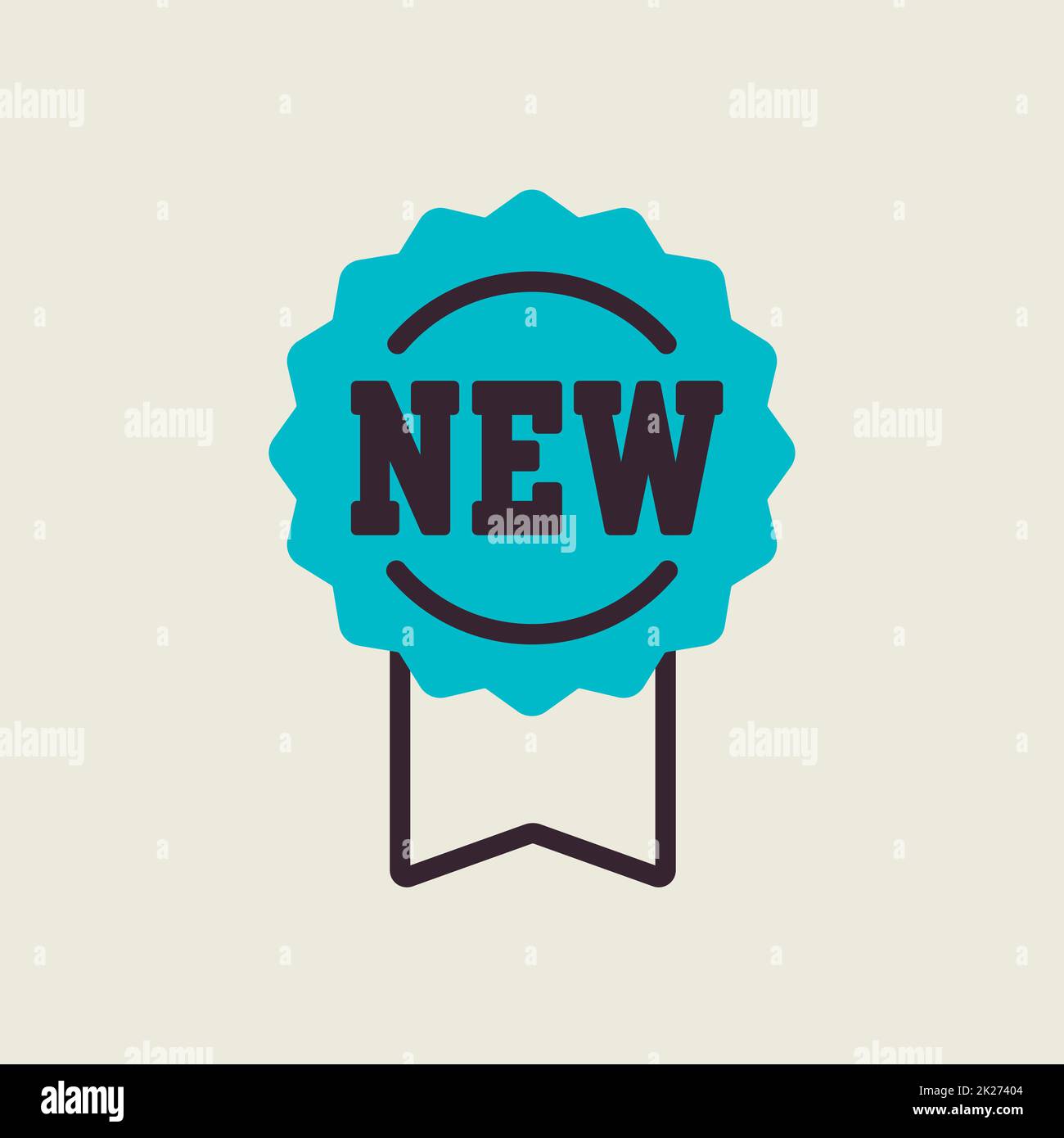 New tag and ribbons vector icon Stock Photo - Alamy