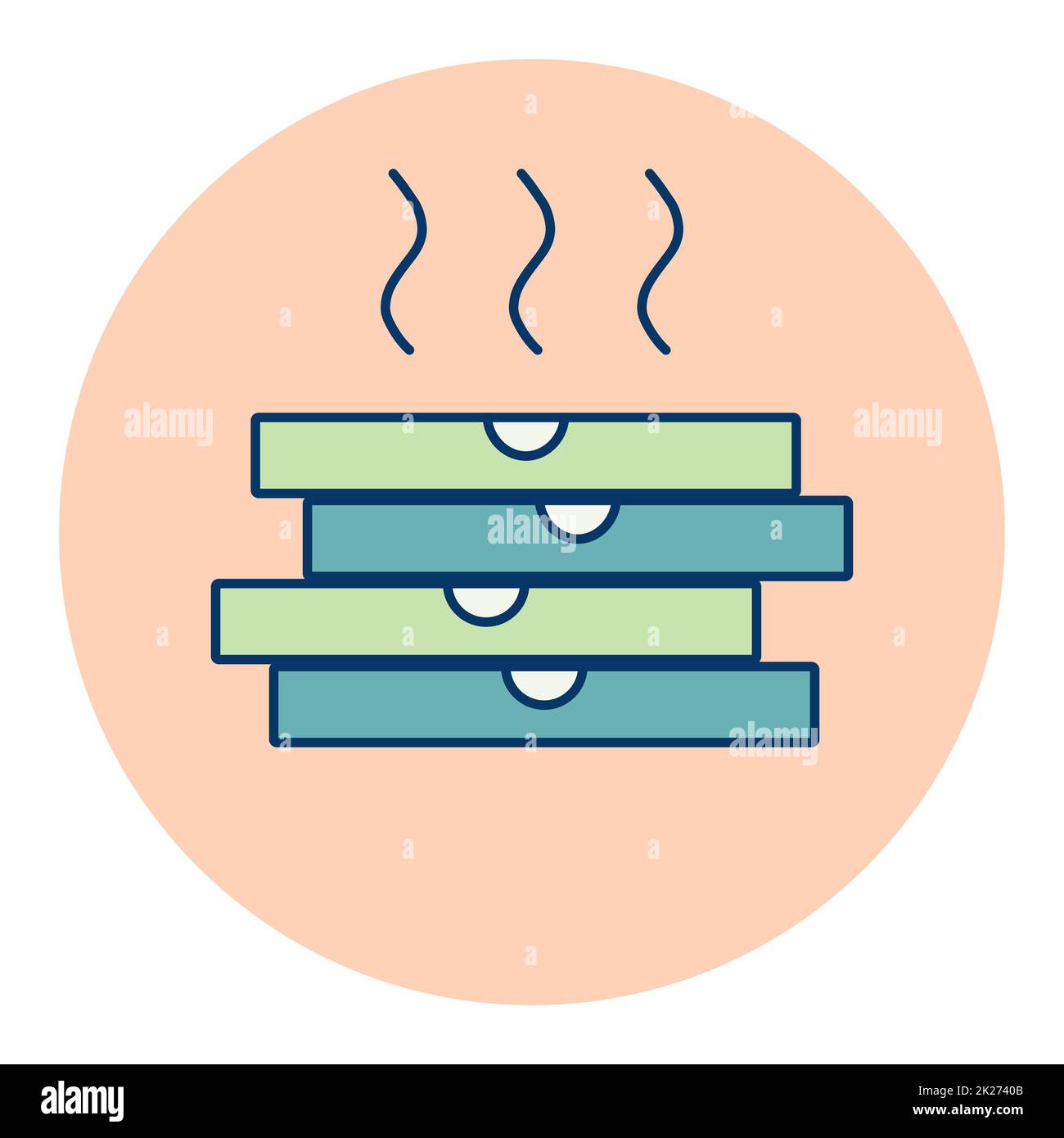 Stock vector icon of four boxes for pizza Stock Photo - Alamy