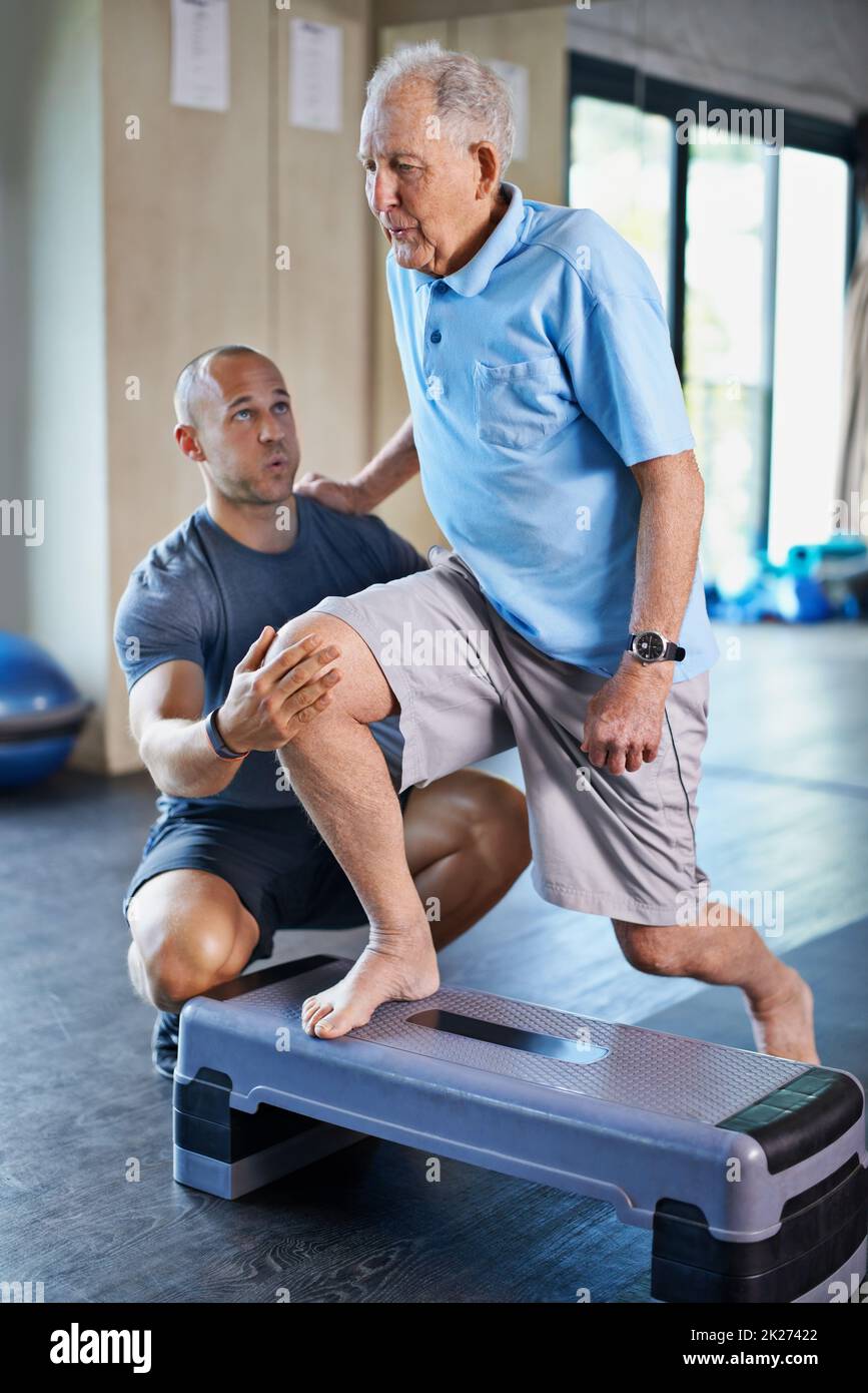 Stepping man not woman workout hi-res stock photography and images - Alamy