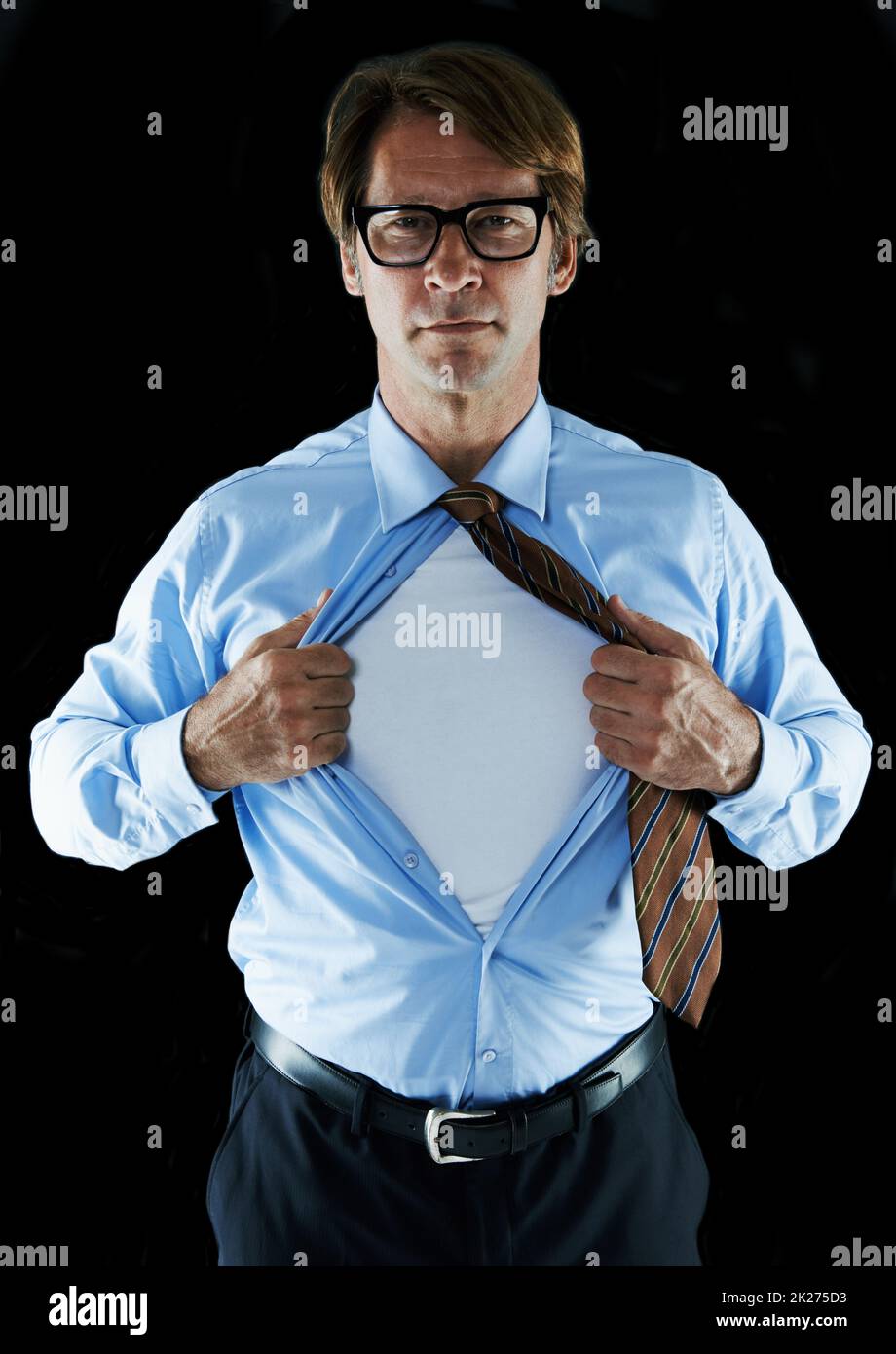 Man man ripping shirt hi-res stock photography and images - Alamy