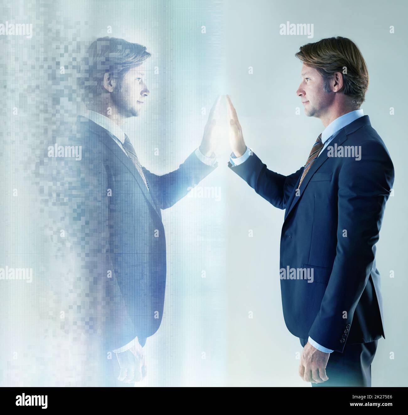 Hand reaching out of computer hi-res stock photography and images - Alamy