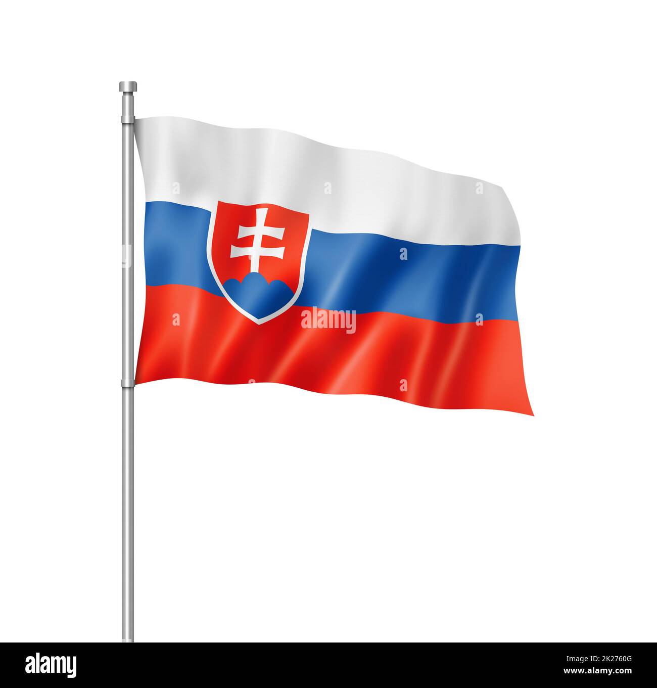 Slovakia flag waving Cut Out Stock Images & Pictures - Alamy