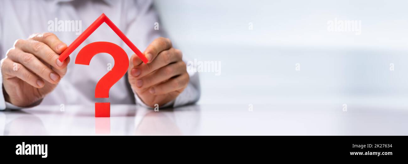 Real Estate House Question Mark Stock Photo - Alamy
