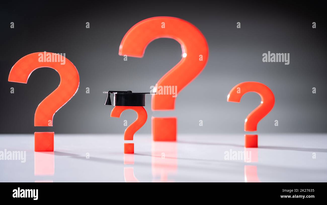 Confused Student Question. Education Questions Stock Photo - Alamy