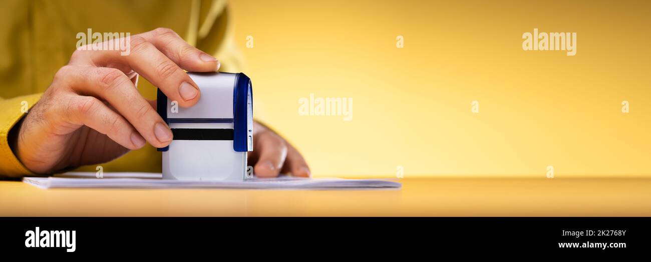 Public Notary Contract Document Stamp Stock Photo - Alamy