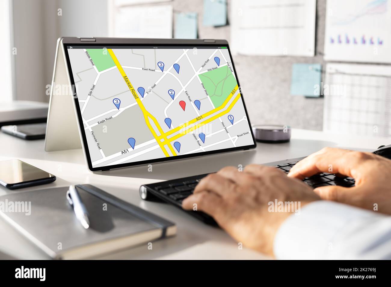GPS Location Map Search Online Stock Photo - Alamy