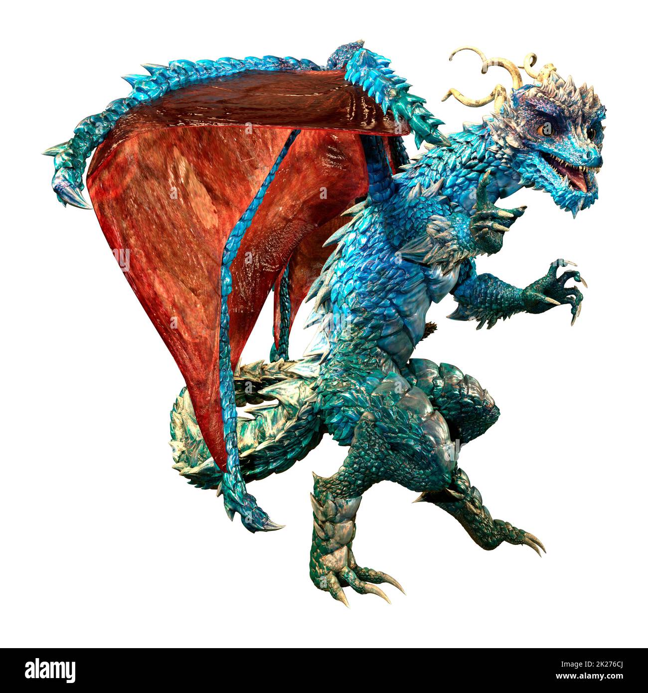 3D Rendering Fairy Tale Dragon on White Stock Photo - Alamy