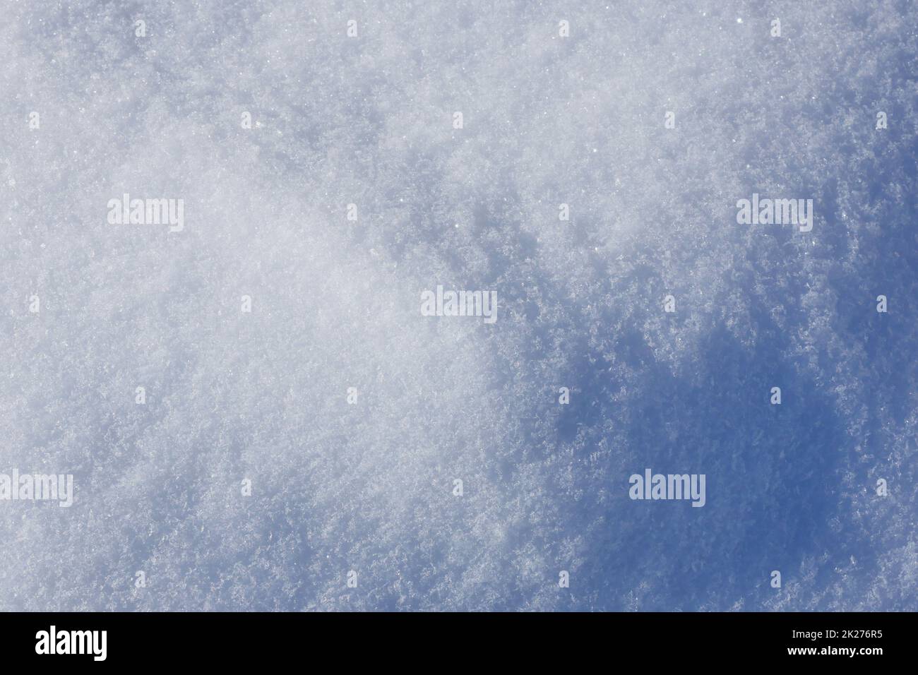 unprinted and unmarked snow, an area of flat snowfall, close-up snow ...