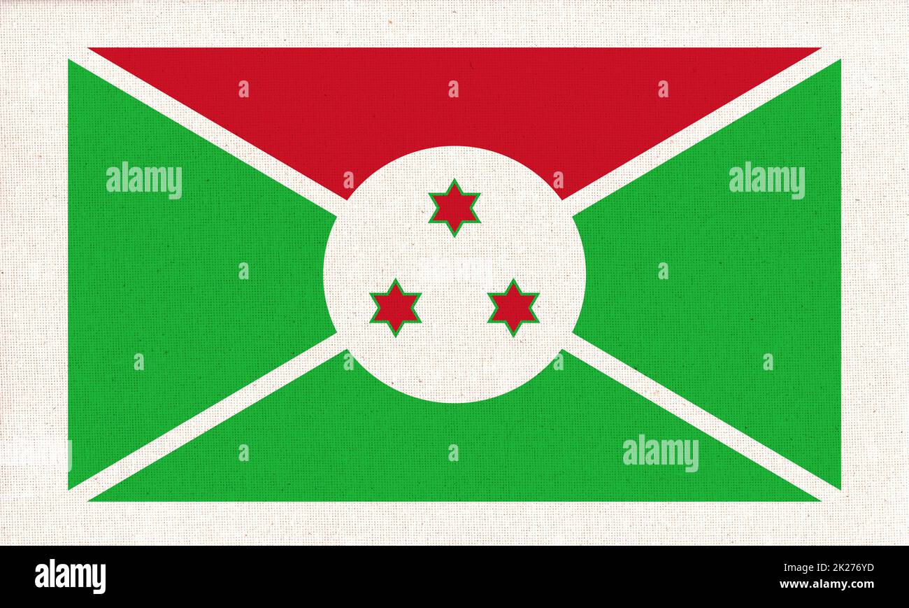 Flag of Burundi on fabric surface. National symbol Stock Photo - Alamy