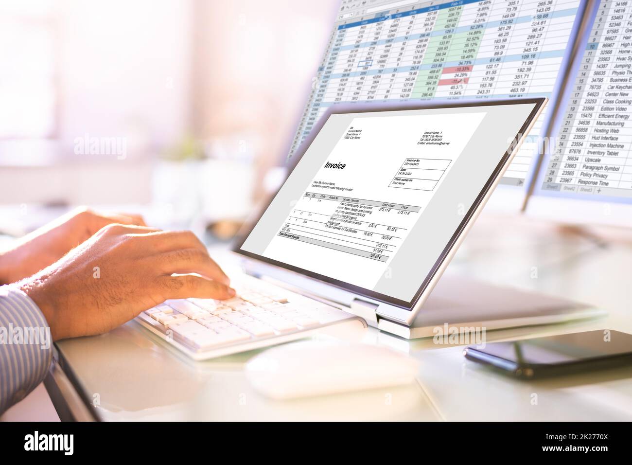 Business Data Audit Spreadsheet Stock Photo - Alamy