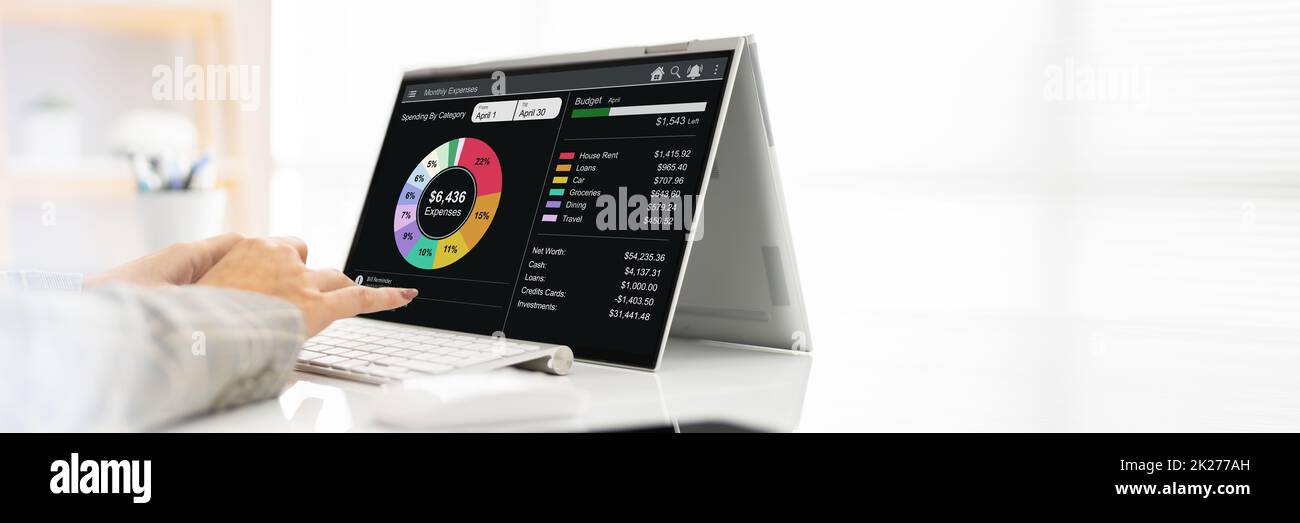 Woman budgeting app hi-res stock photography and images - Alamy