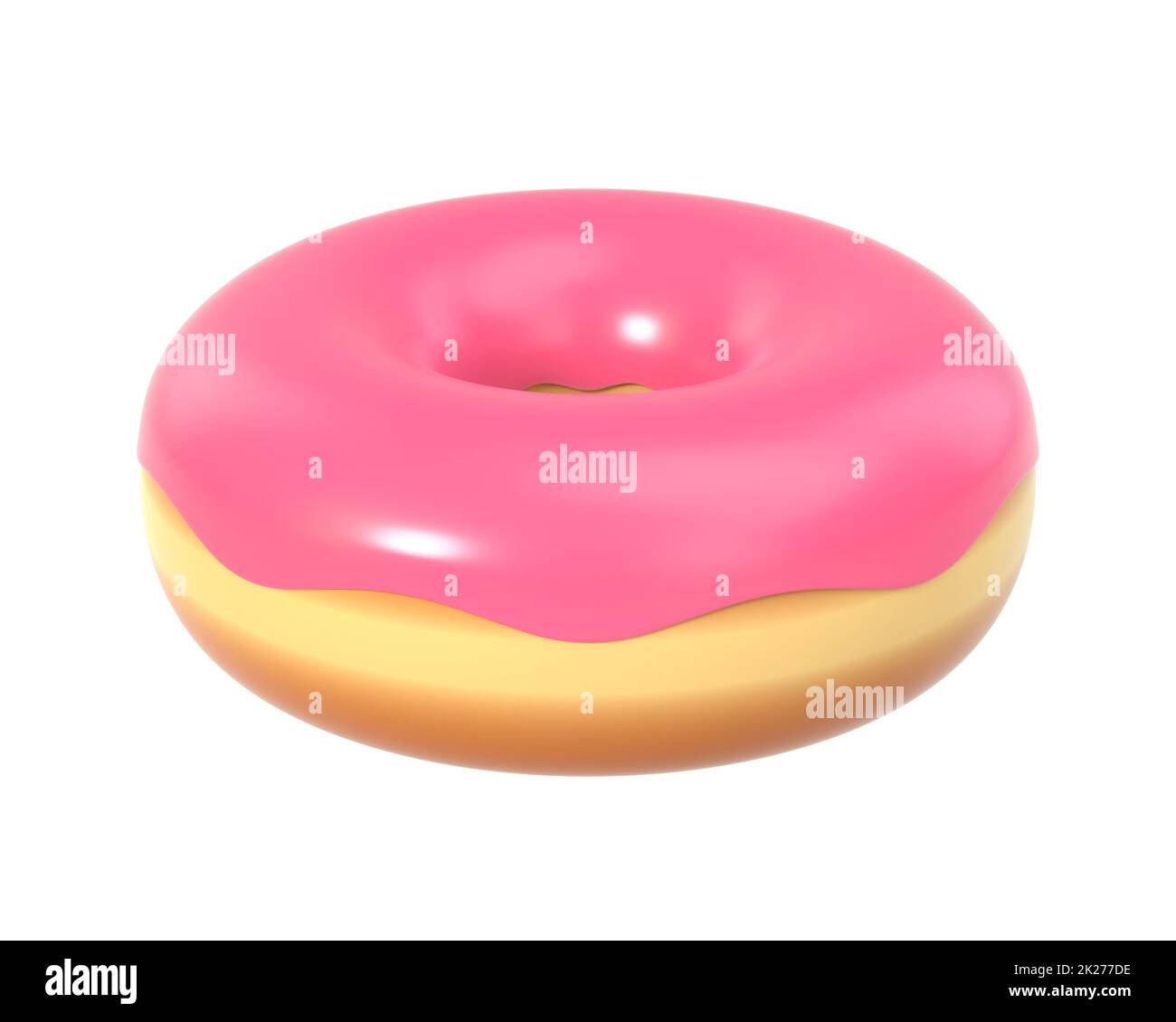 Delicious donut with pink icing and sprinkles Stock Photo - Alamy