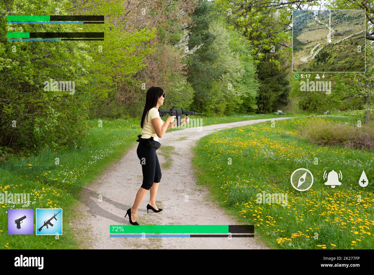 Shooter Game Screen Stock Photo - Alamy