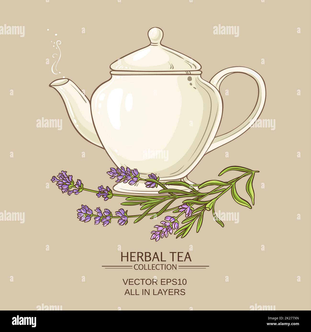 lavender tea in teapot Stock Photo - Alamy