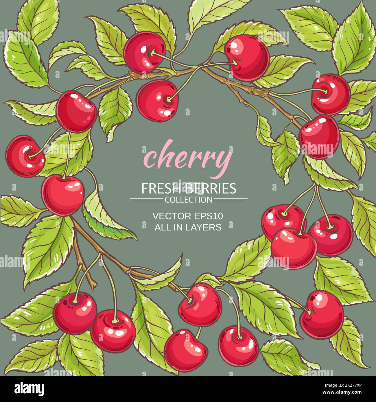 Cherry frame hi-res stock photography and images - Alamy