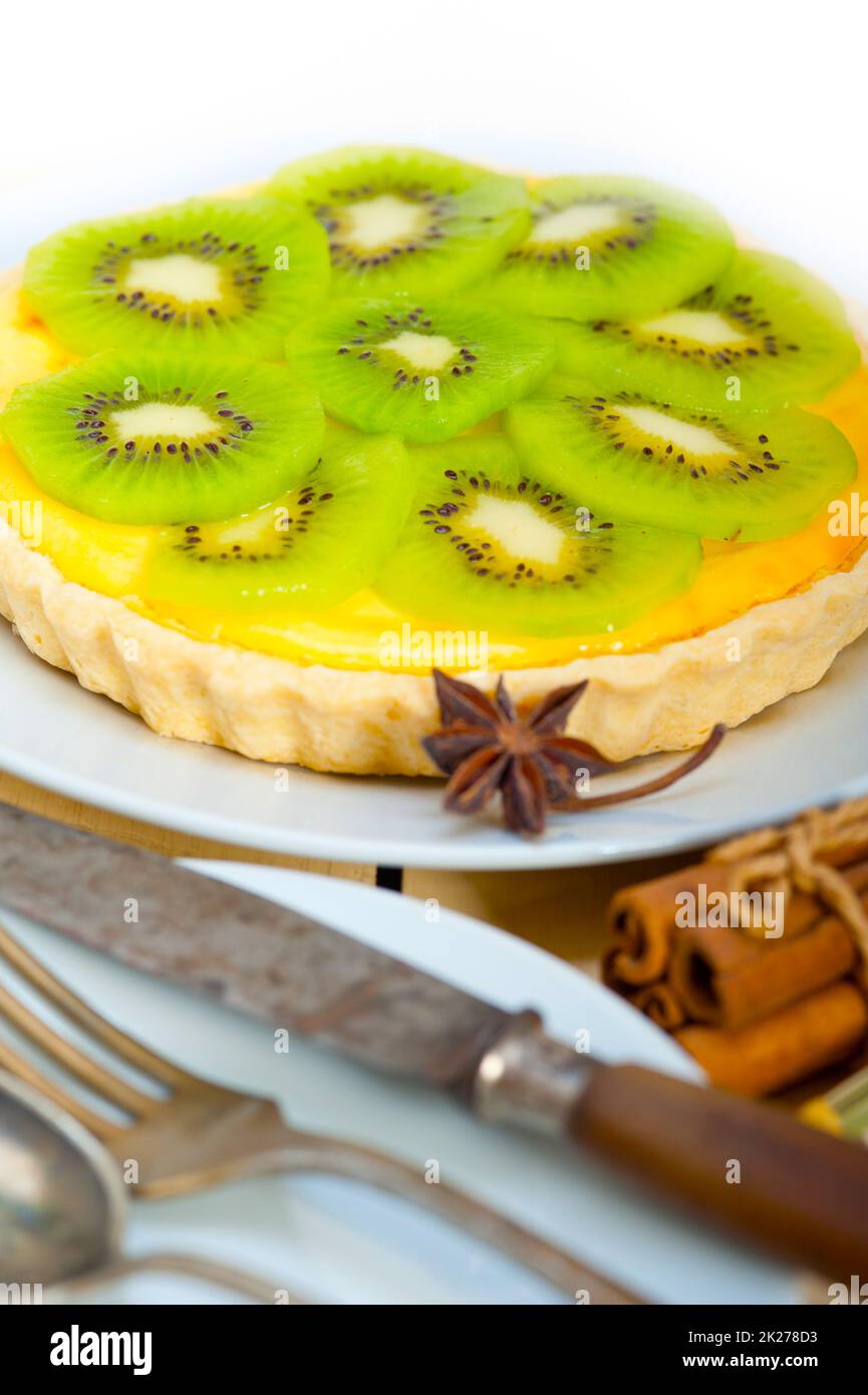 kiwi pie tart and spices Stock Photo - Alamy