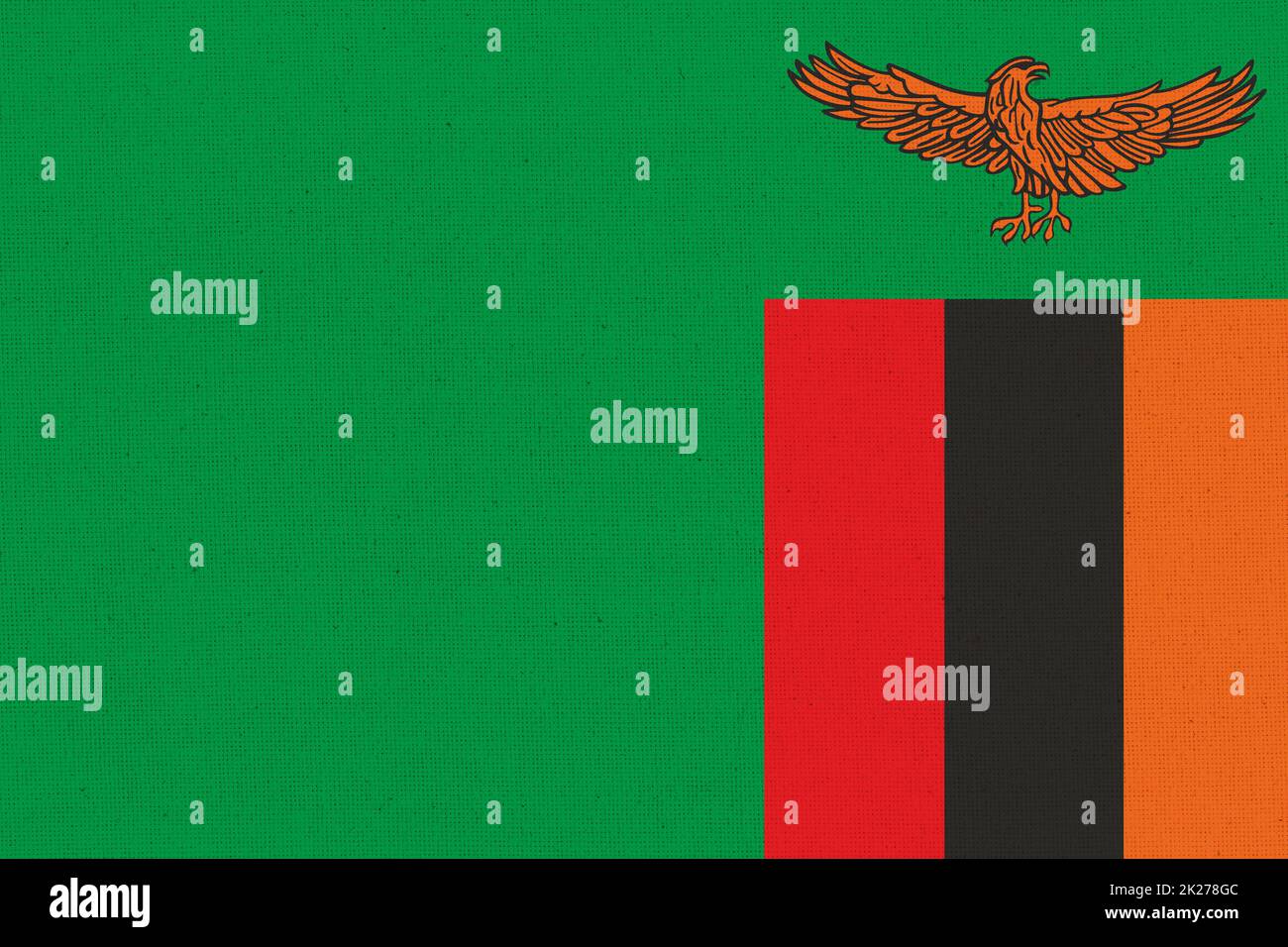 flag of Zambia. National Zambia flag on fabric surface Stock Photo - Alamy