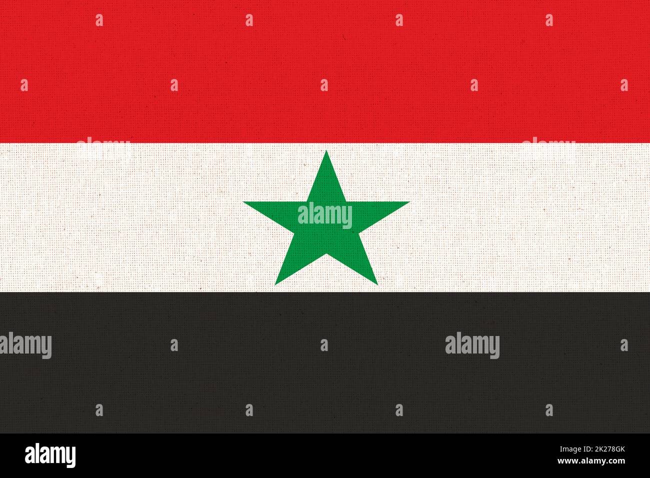 Yemen national flag on textured background. Fabric Texture Stock Photo ...