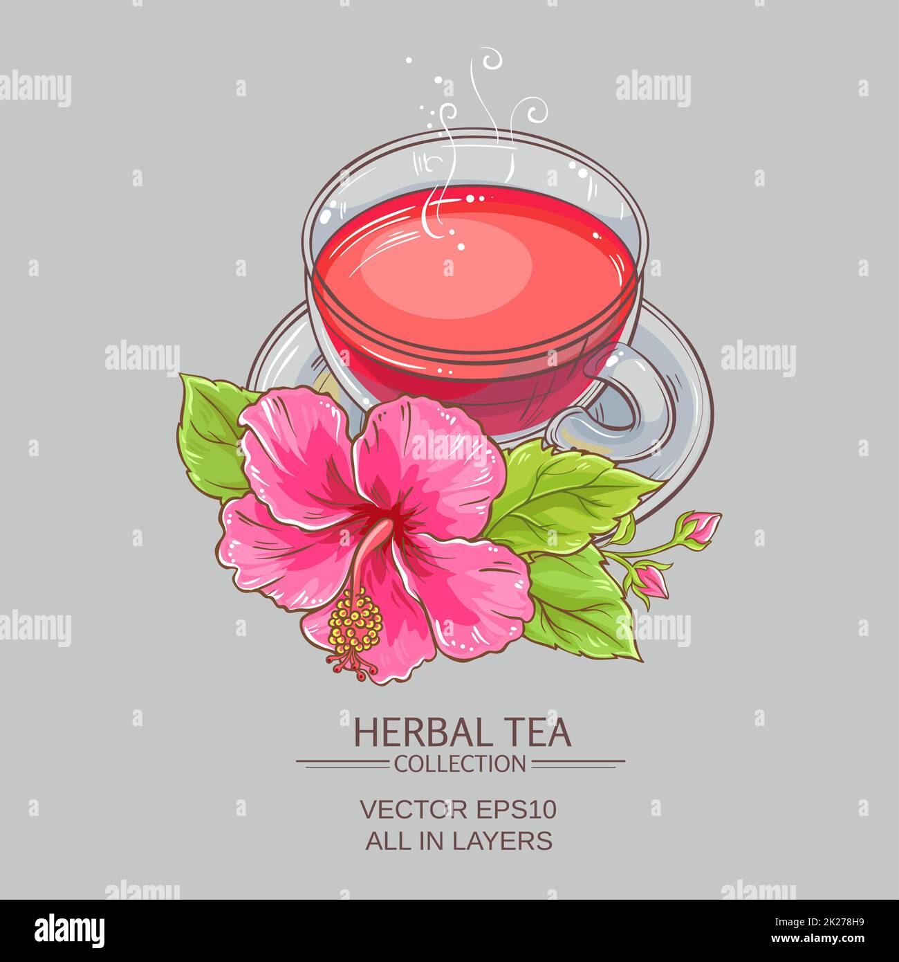 cup of hibiscus tea Stock Photo - Alamy