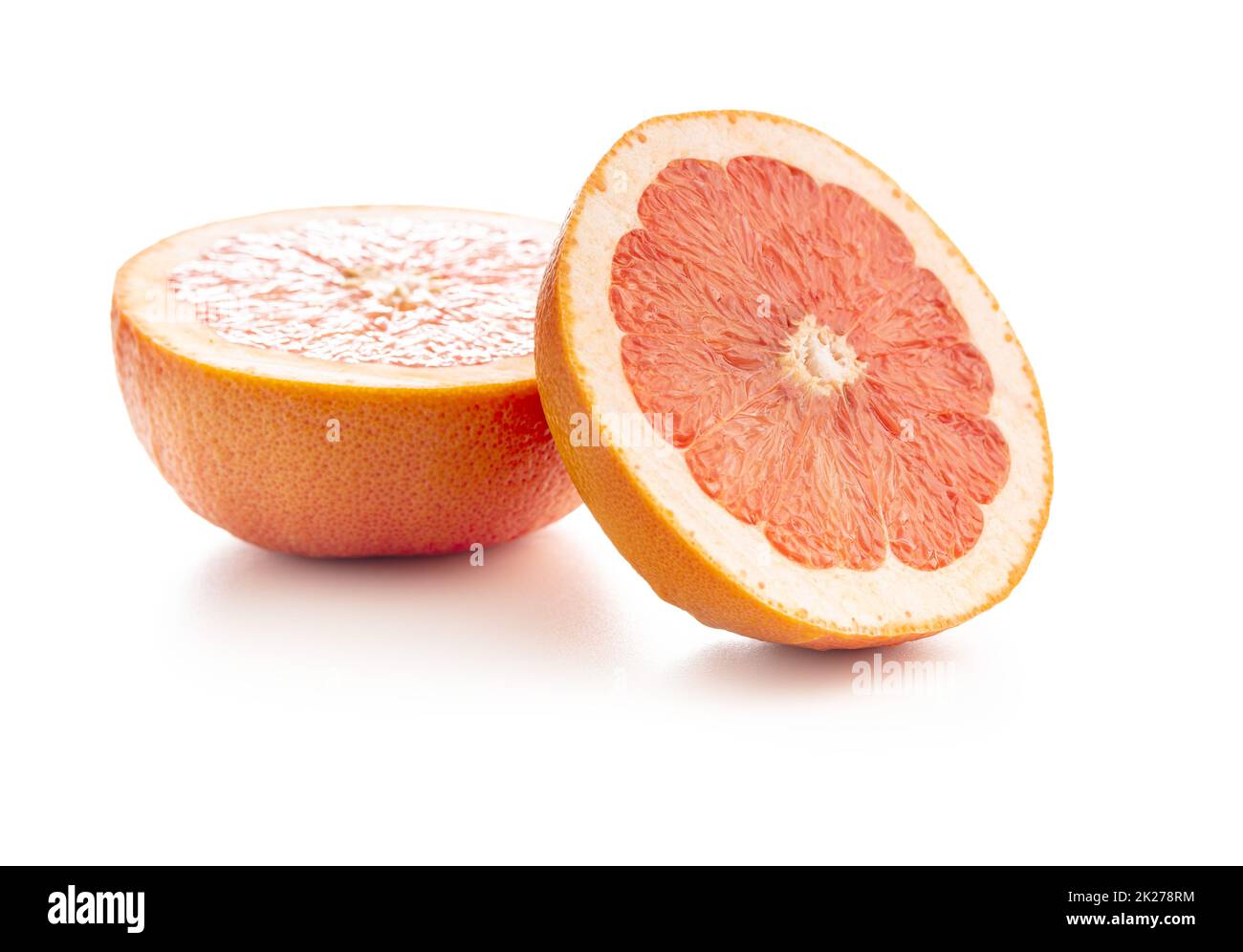 Sliced citrus fruit. Chopped fresh grapefruit.isolated on white ...