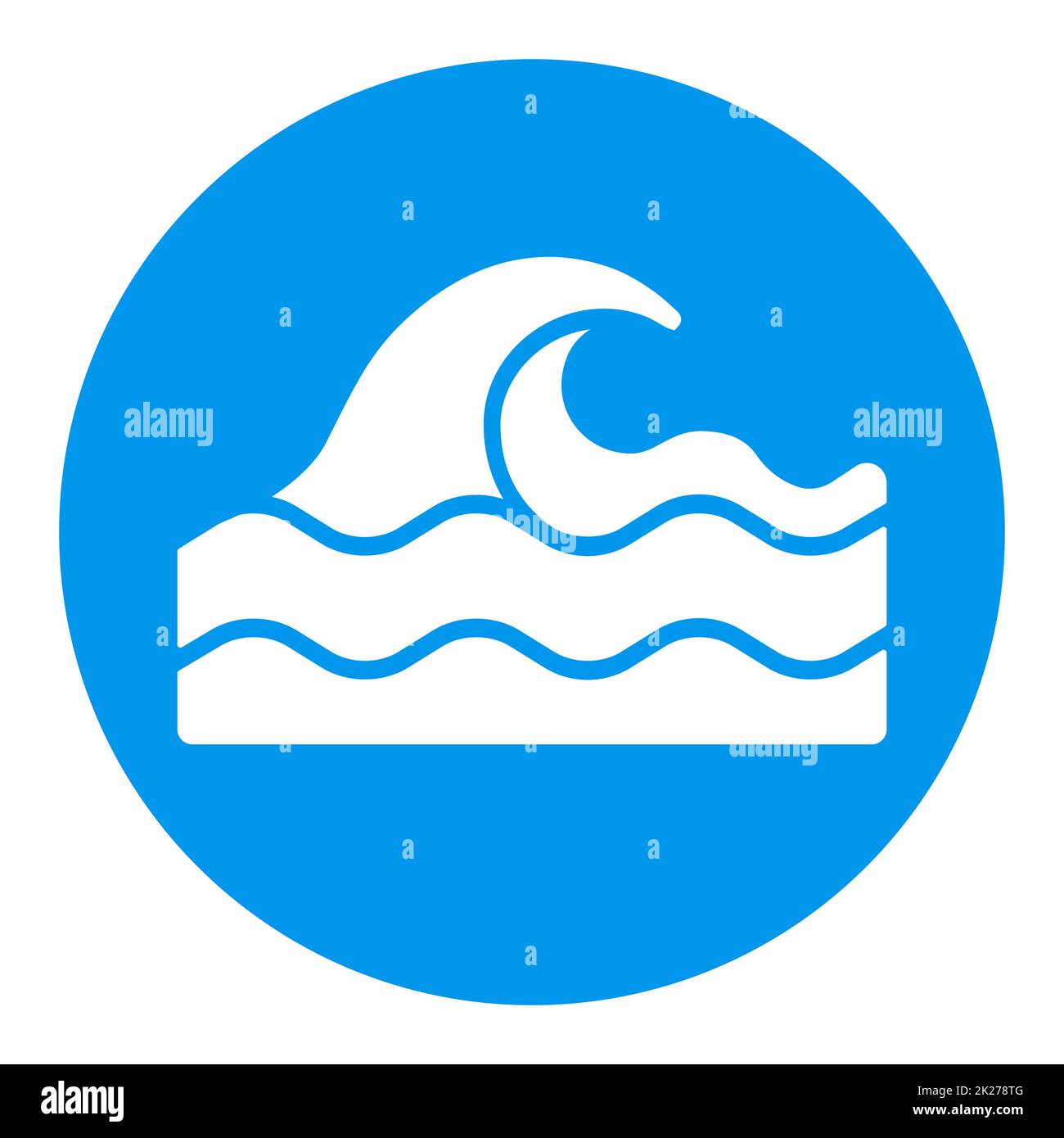Sea waves vector glyph icon. Nature sign Stock Photo - Alamy