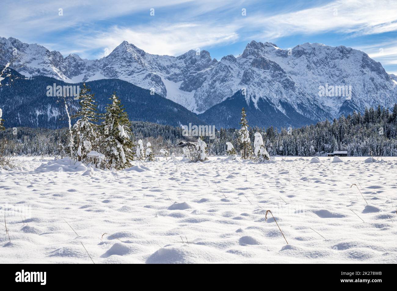 Winter magic in the alpine world Karwendel Stock Photo - Alamy