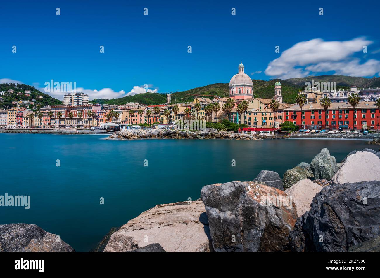 Citiscape of Genoa Pegli Stock Photo - Alamy