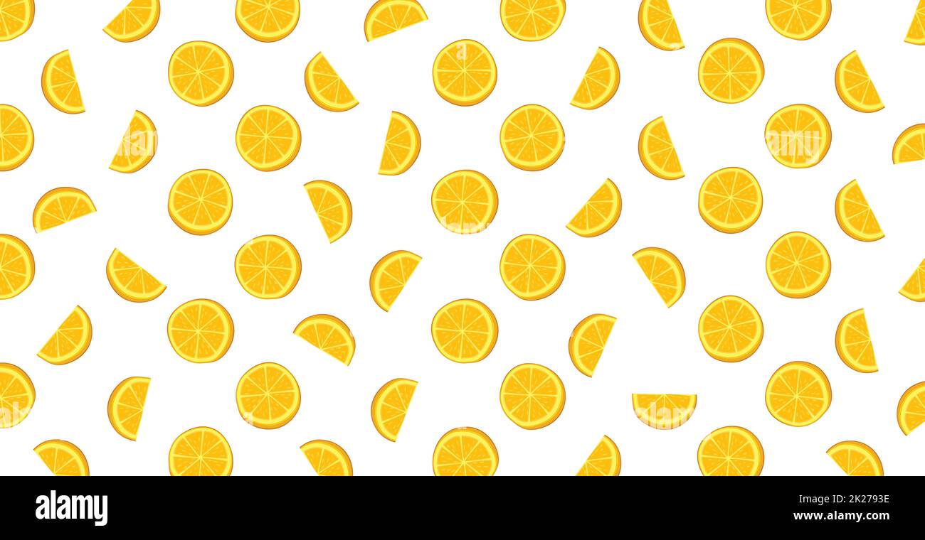 Panoramic pattern web background of rings and orange slices - Vector ...