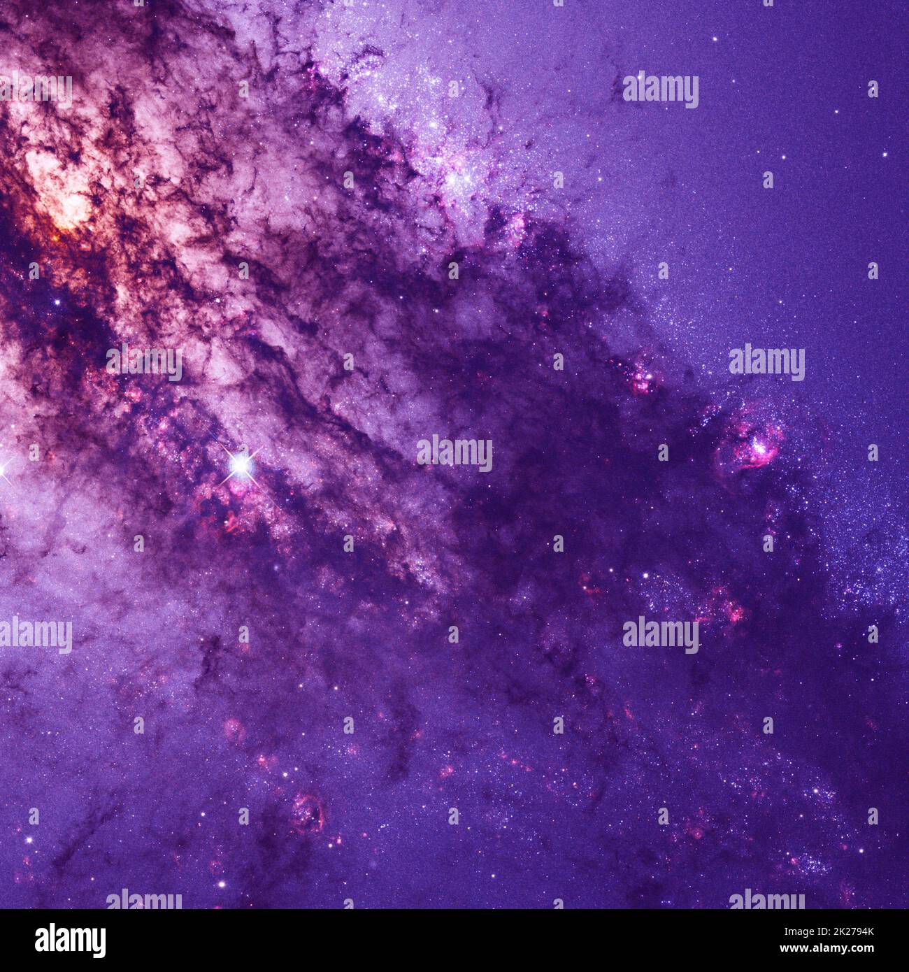 Nebula, cluster of stars in deep space. Science fiction art Stock Photo ...
