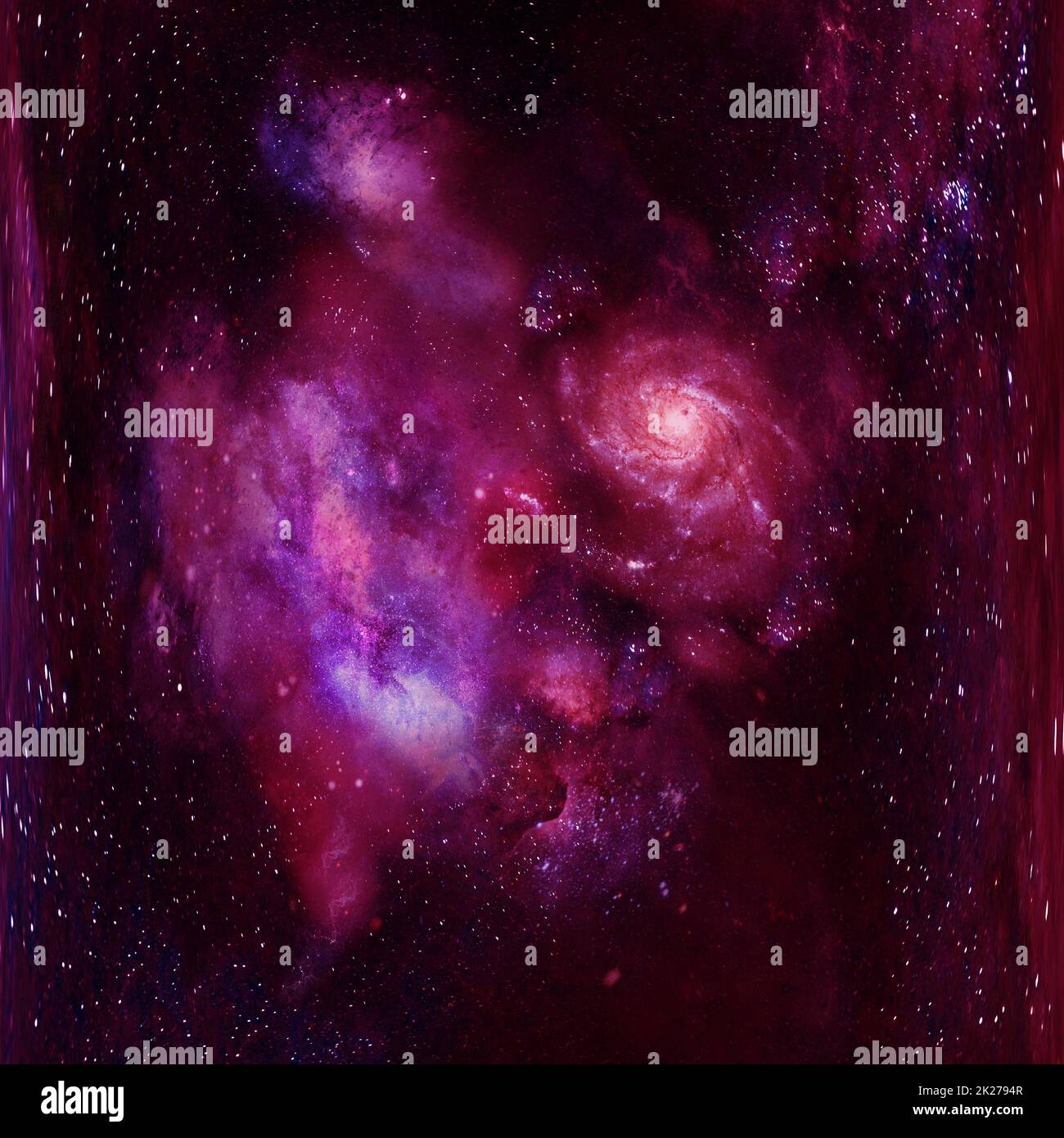 Nebula, cluster of stars in deep space. Science fiction art Stock Photo ...