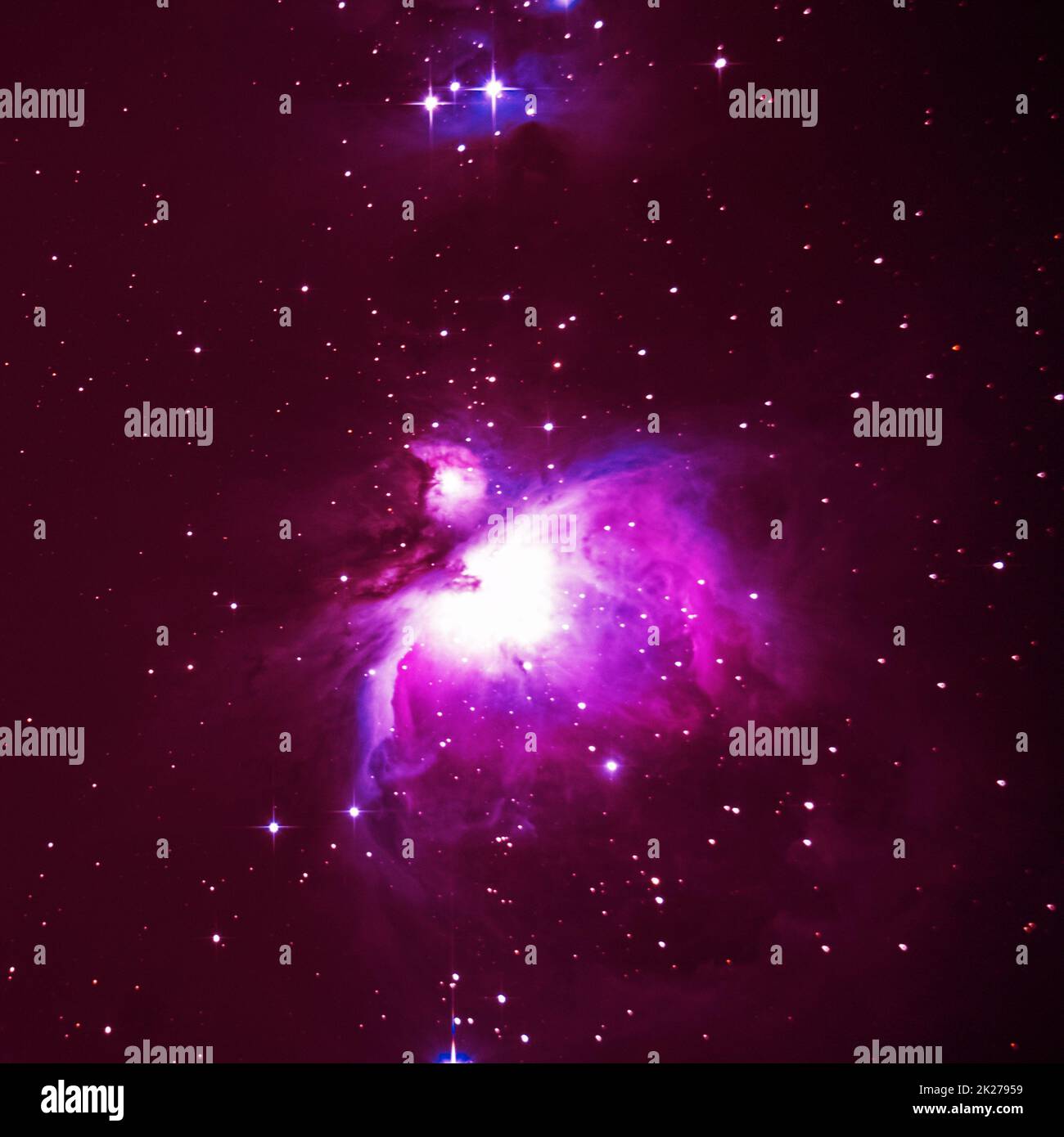 Nebula, cluster of stars in deep space. Science fiction art Stock Photo ...