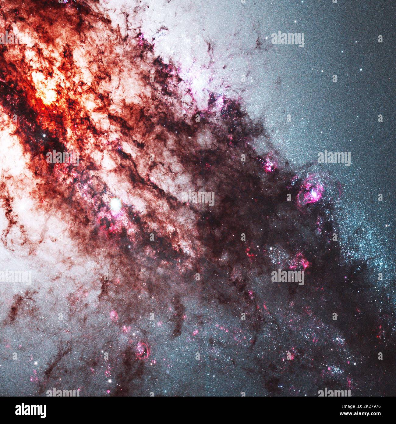 Nebula, cluster of stars in deep space. Science fiction art Stock Photo ...