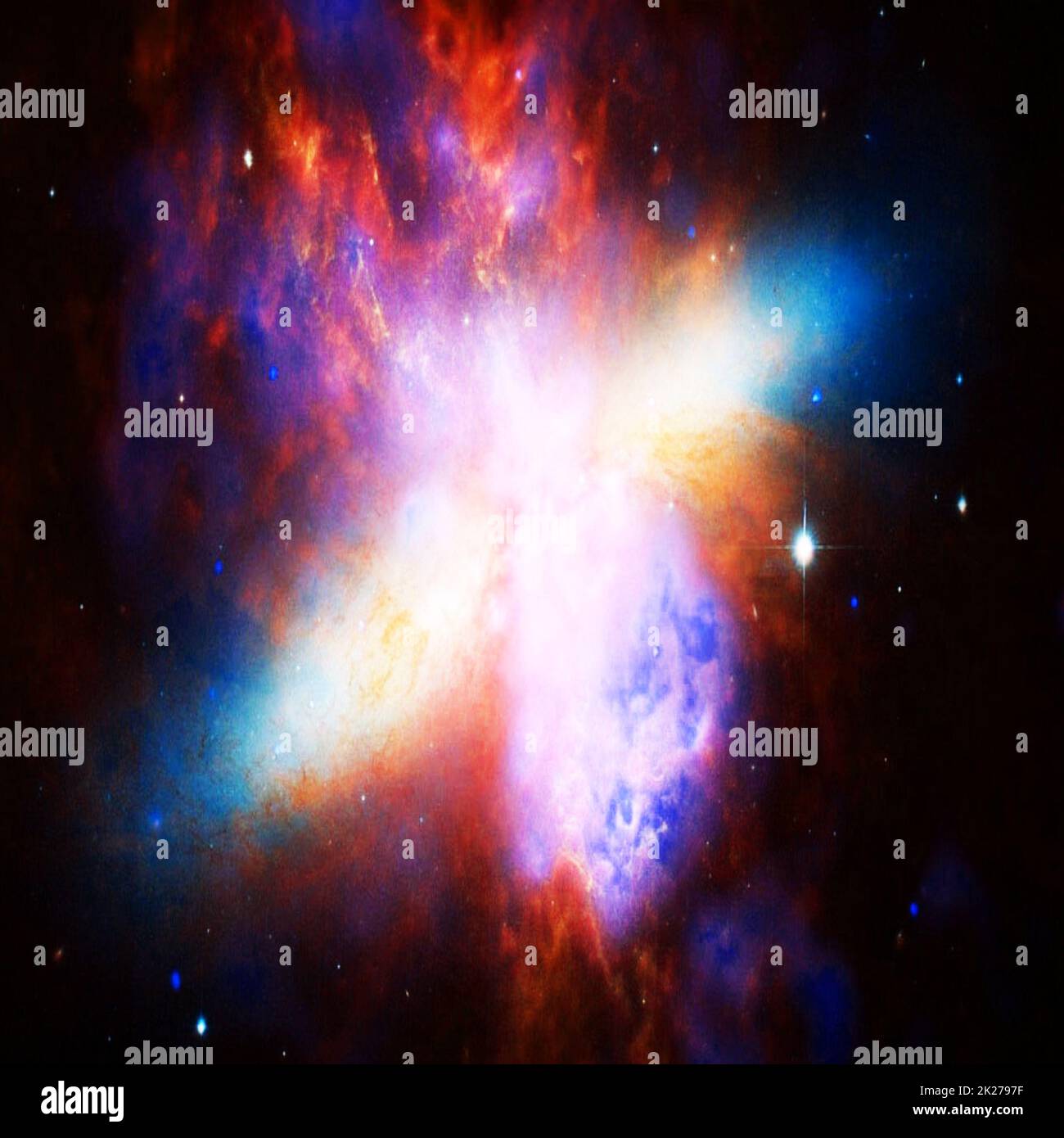 Nebula, cluster of stars in deep space. Science fiction art Stock Photo ...