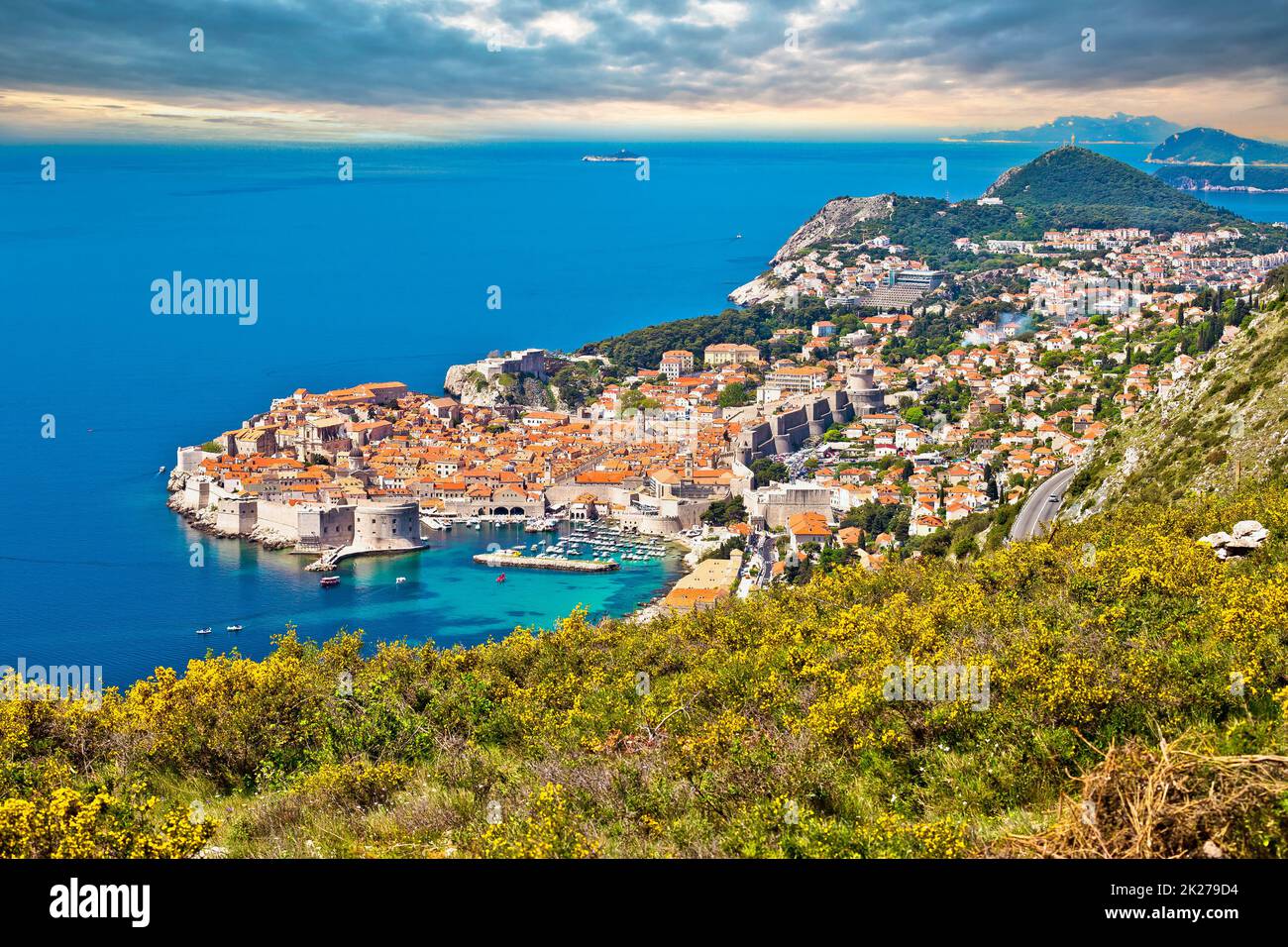 Dubrovnik. The most famous tourist destination in Croatia panoramic ...