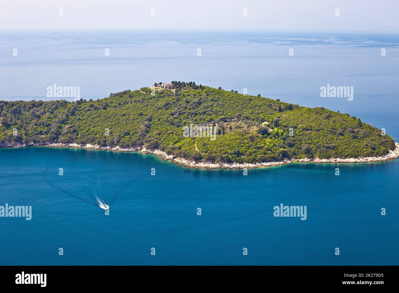 Dubrovnik. Lokrum island in Dubrovnik archipelago panoramic view Stock ...