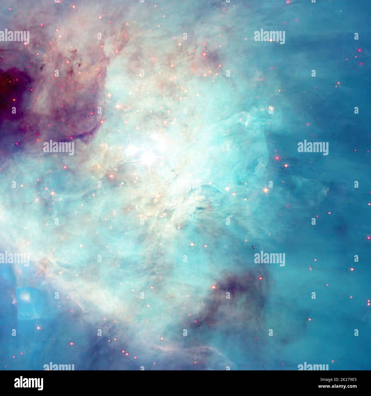 Nebula, cluster of stars in deep space. Science fiction art Stock Photo ...