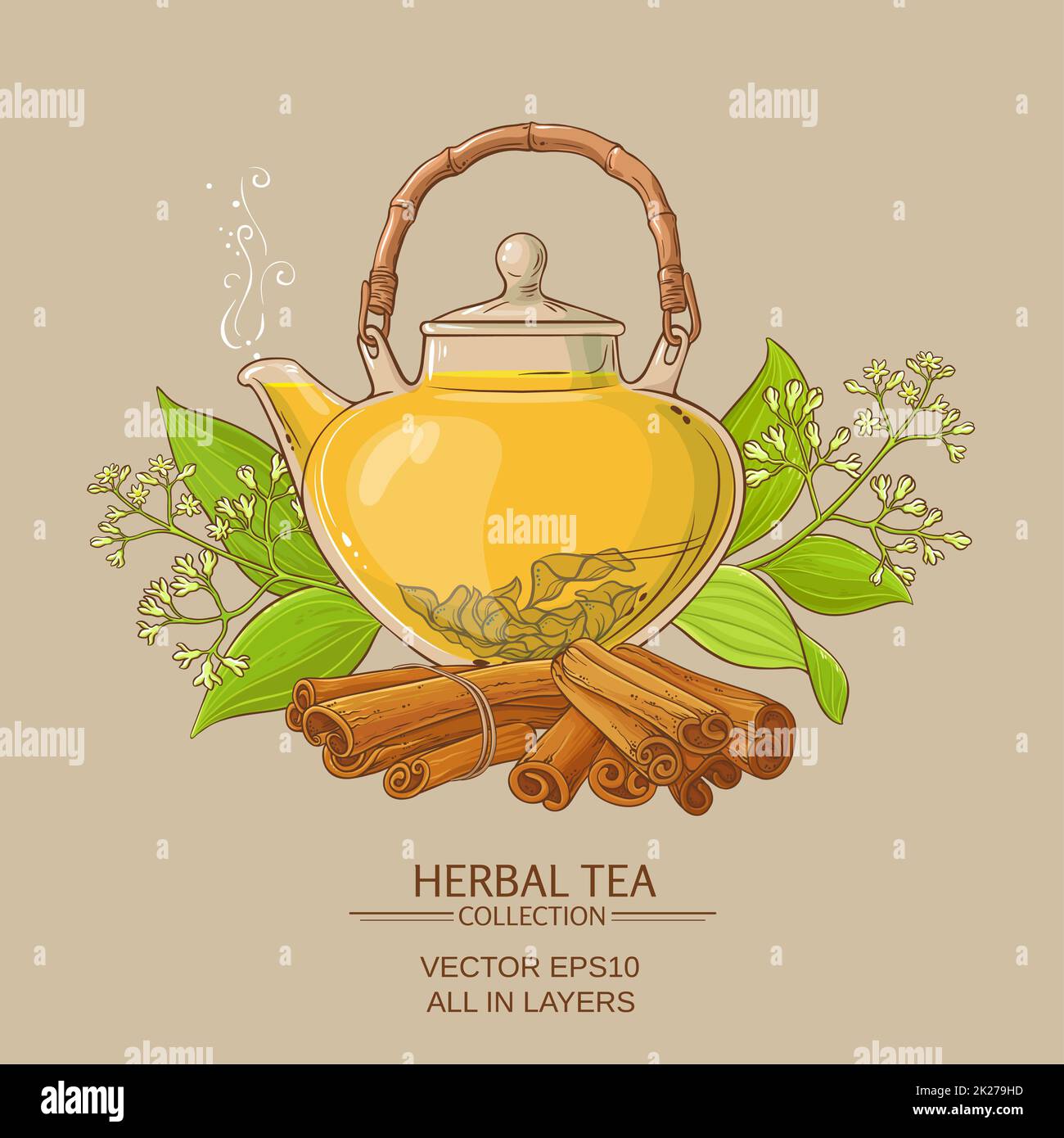 cinnamon tea illustration Stock Photo - Alamy