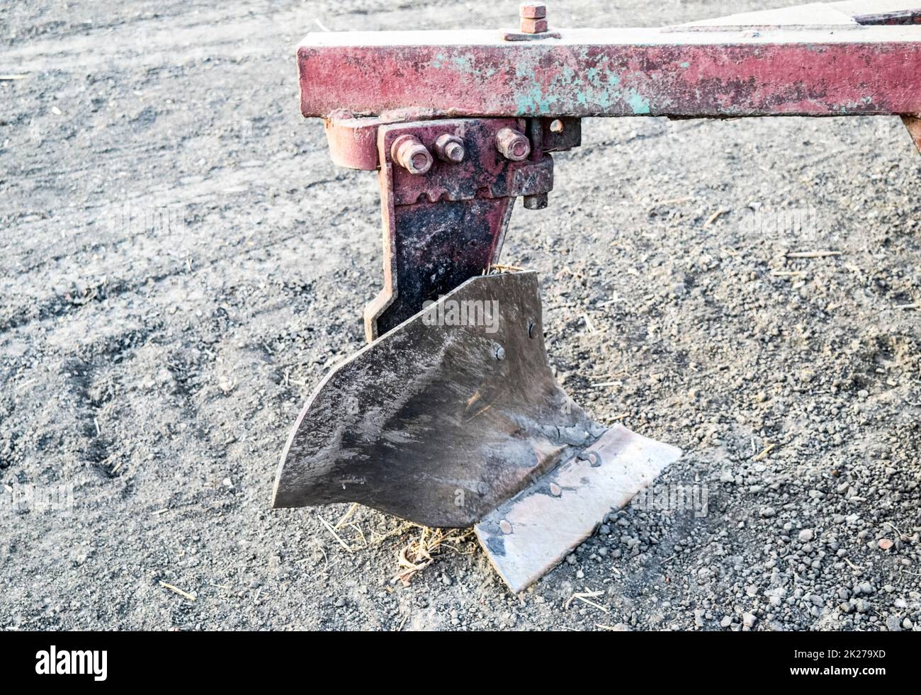 Plow on trailer for tractor. Plow for plowing soil Stock Photo - Alamy