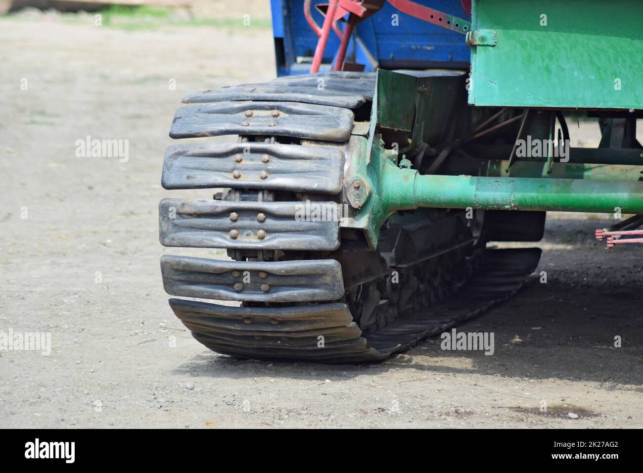 Combine continuous track Stock Photo - Alamy