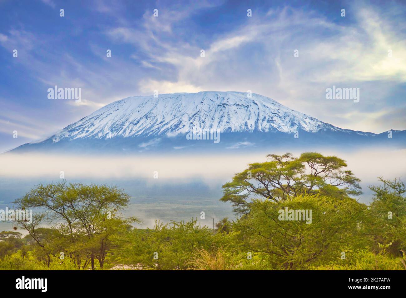 Pictures from the snow-capped Kilimanjaro in Kenya Stock Photo - Alamy