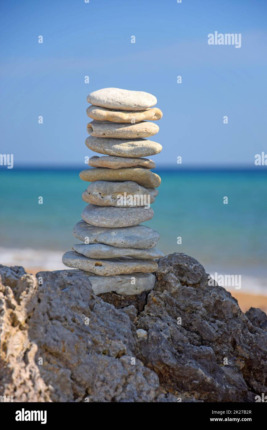 SteinmÃ¤nnchen am Meer Stock Photo - Alamy