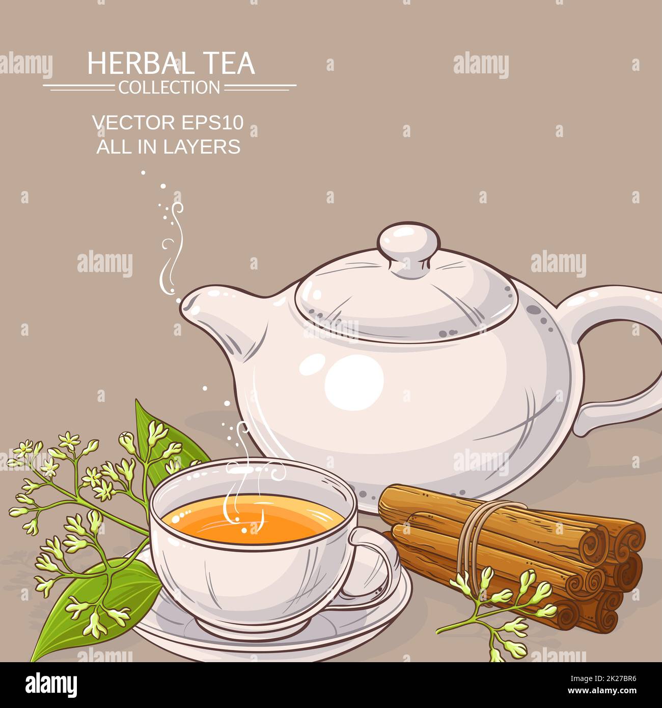 cinnamon tea illustration Stock Photo - Alamy