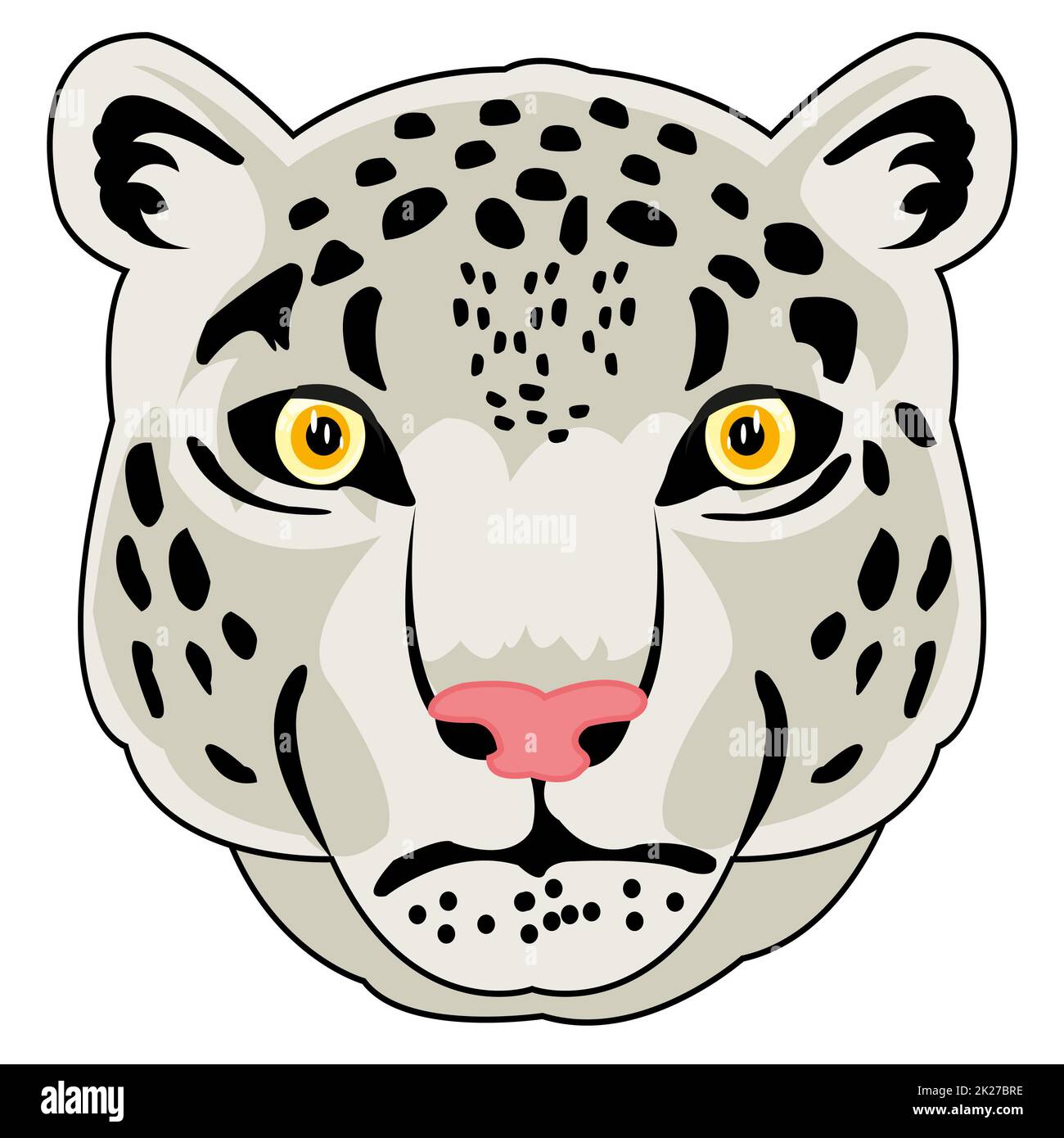 Vector illustration of the wildlife snow snow leopard mug Stock Photo ...