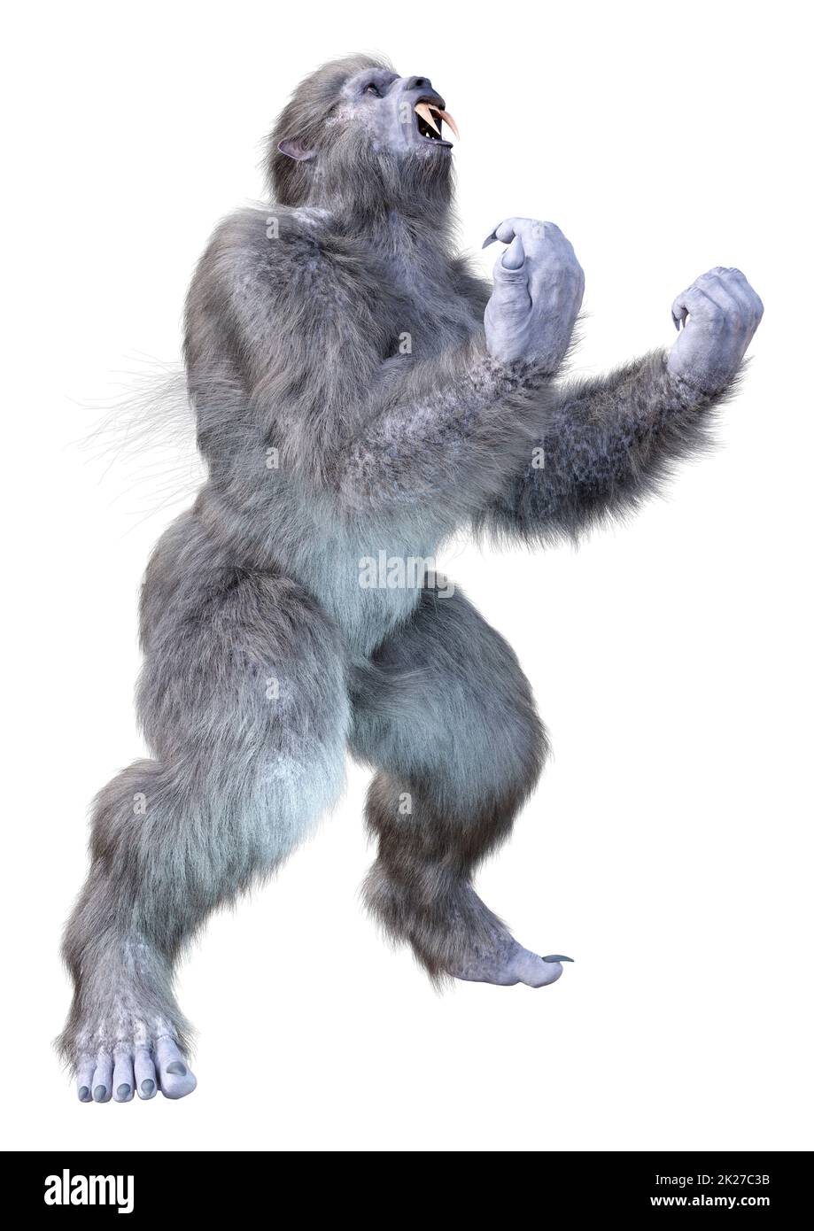 3D Rendering Snow Beast on White Stock Photo - Alamy