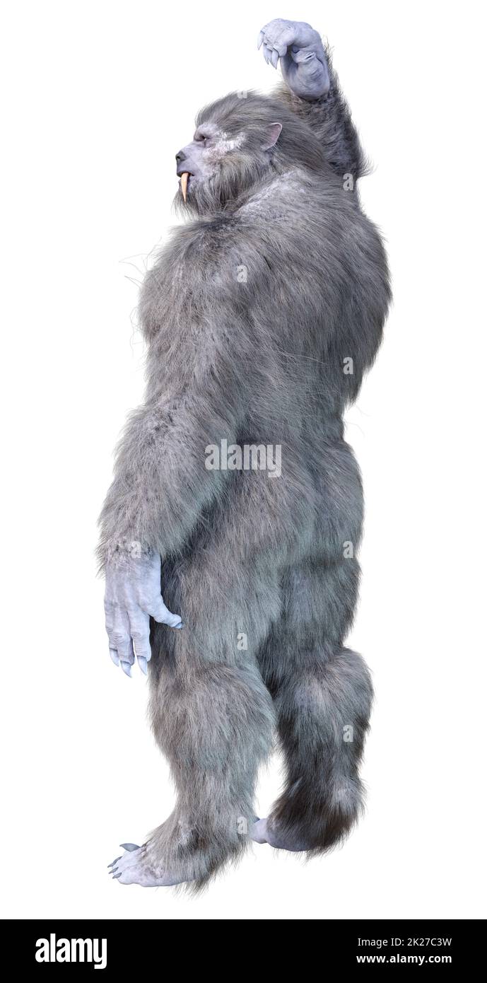 3D Rendering Snow Beast on White Stock Photo - Alamy