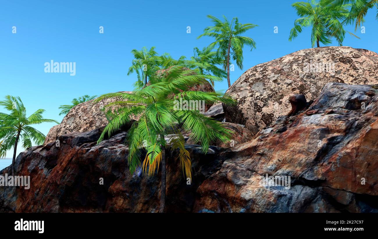 3d rendering tropical island hi-res stock photography and images - Alamy