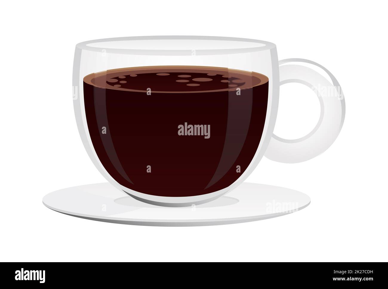 Realistic cooked freshly brewed coffee cup white background - Vector ...