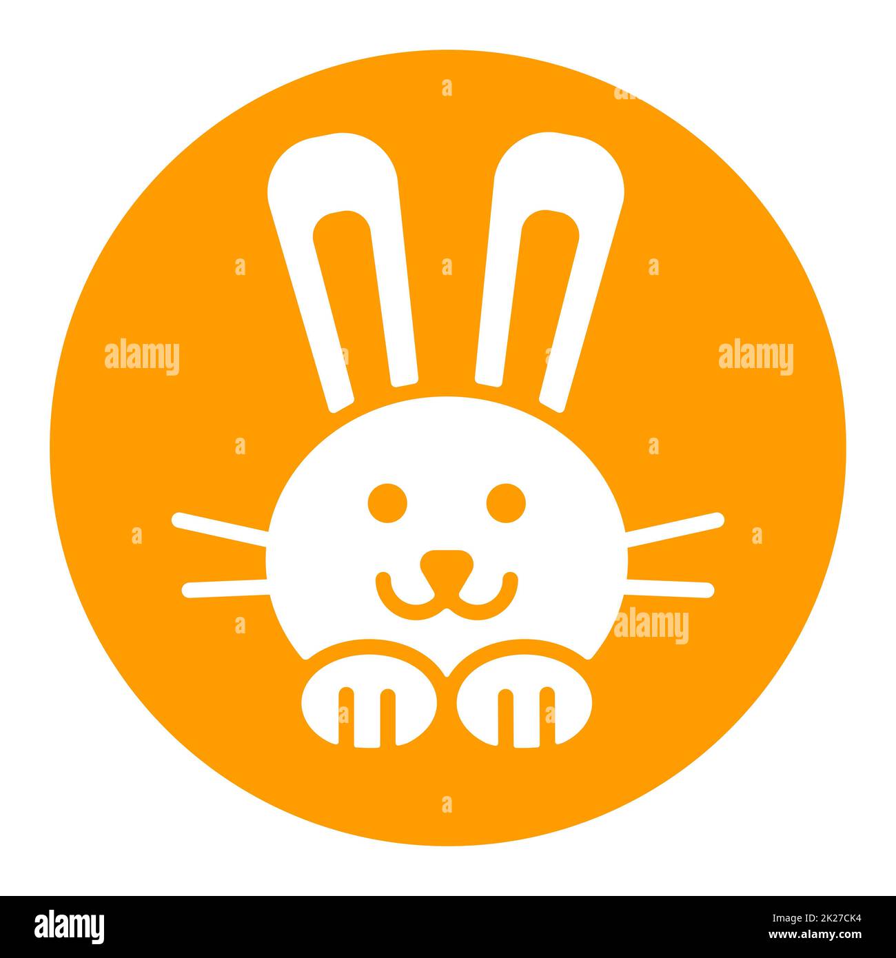 Vector icon silhouette rabbit Cut Out Stock Images & Pictures - Alamy