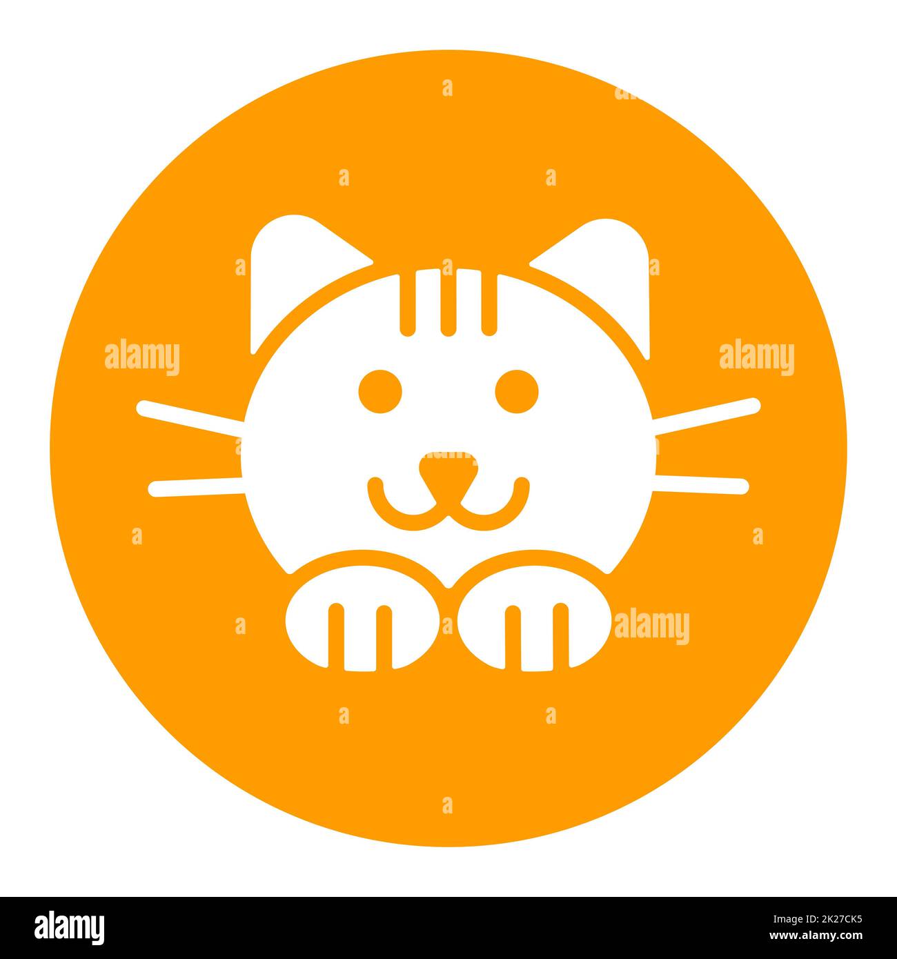 Cat vector glyph icon. Pet animal sign Stock Photo - Alamy
